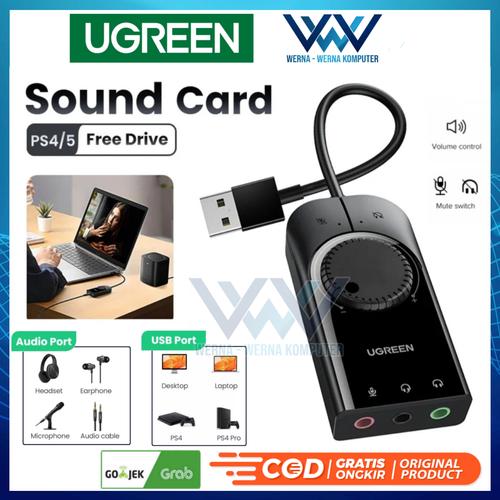 Jual UGREEN Sound Card External USB Audio Card Adapter USB to Jack 3 ...
