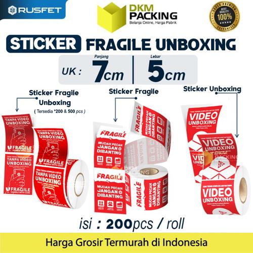 Jual Sticker Fragile Unboxing HANDLE WITH CARE Stiker Cromo isi 200 ...