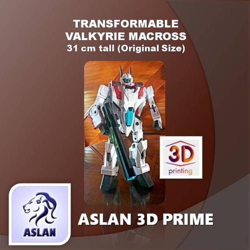 Jual TRANSFORMABLE VALKYRIE MACROSS ARTICULATED ACTION FIGURE 3D Print ...