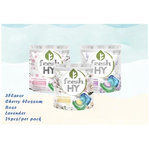 Jual Fresh HY 4in1 Laundry Capsule Detergent 24pcs ORIGINAL - Cherry ...