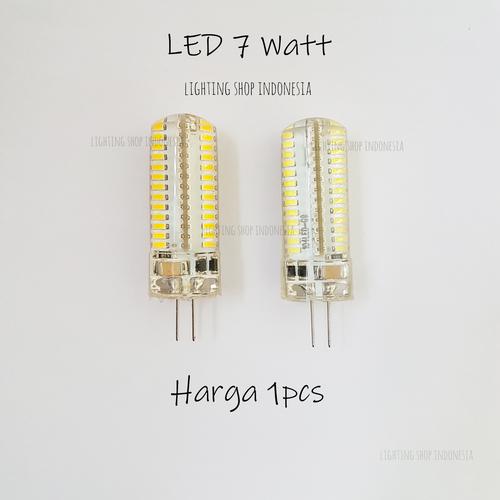 Jual Lampu halogen Kacang LED 7W 220V G4 mr16 Kaki tusuk lampu gantung ...