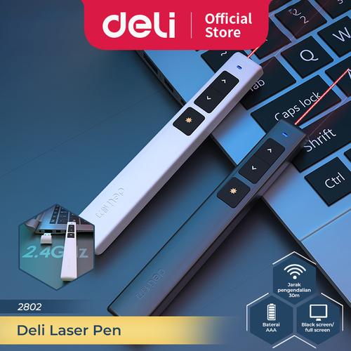 Jual Deli Laser Pointer Wireless alat presentasi berbentuk pen 30m 2802 ...