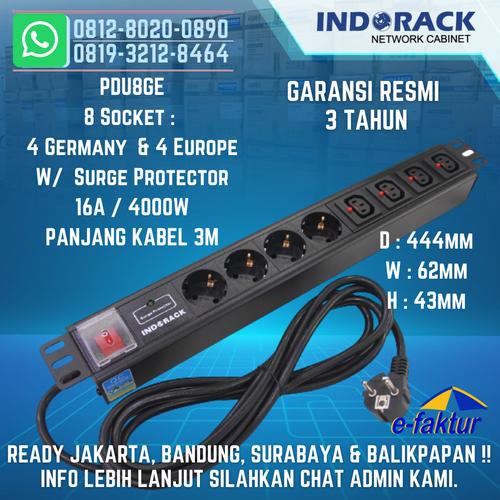 Jual Indorack Pdu 8 Socket Germany Europe Colokan Listrik Rack