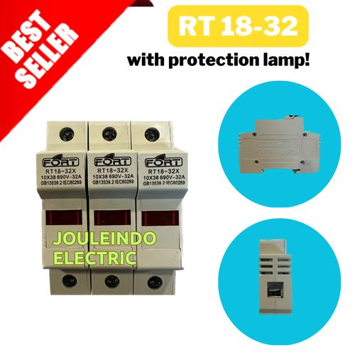 Jual Din Rail Fuse Holder 10x38 / Rumah Fuse Model MCB Fort RT18-32 ...