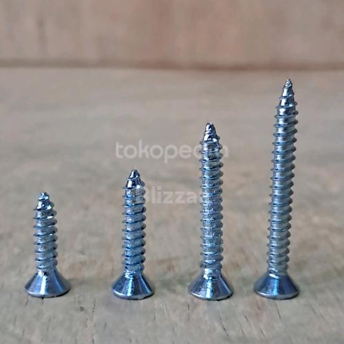 Jual Skrup Putih 6mm 6x5/8"(1.5cm) 6x3/4 (2cm) 6x1"(2.5cm) 6x11/4"(3cm ...