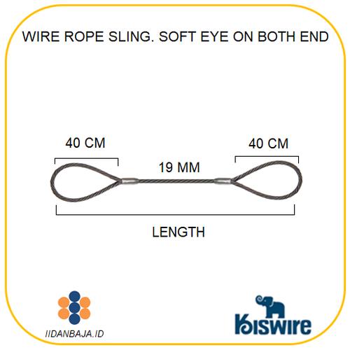 Jual WIRE ROPE SLING 19 MM. SOFT EYE ON BOTH END 40 CM. SWL 4,6 T ...
