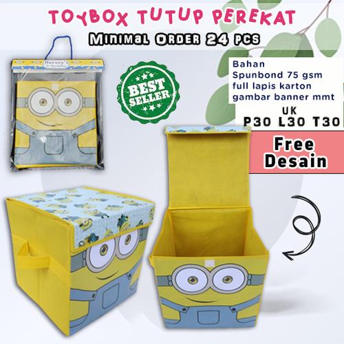 Jual Souvenir Ultah Toy Box Model Tutup Buka Custom Tema Spongbob - Toy ...