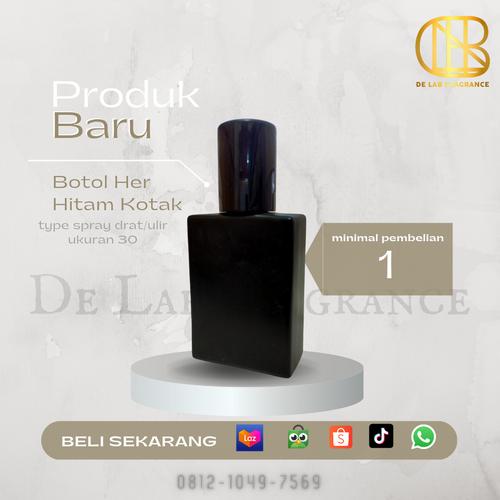 Jual botol parfum hitam 30 ml drat/botol parfum hrm*s hitam 30 ml ...