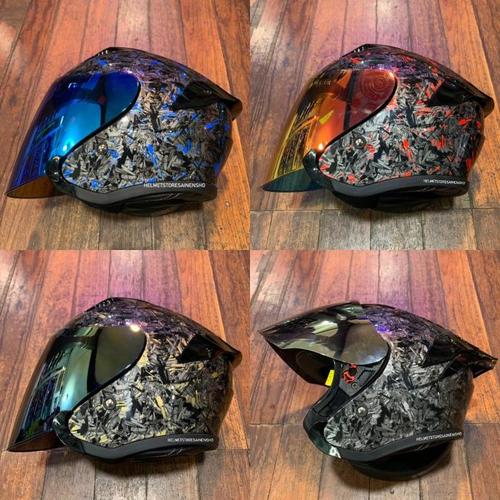 Jual Helm Gift Sargon Carbon Half Face Helm Motor Ganteng Sni Dewasa ...