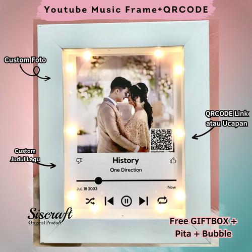 Jual Youtube Music Frame + Barcode QRCODE | Ultah Wisuda Anniversary ...