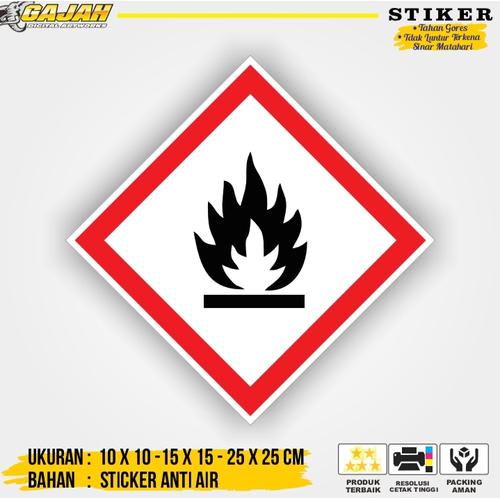 Jual STIKER SIMBOL LABEL K3 LIMBAH B3 HAZMAT Ghs Mudah Terbakar ... Jual STIKER SIMBOL LABEL K3 LIMBAH B3 HAZMAT Ghs Mudah Terbakar ...