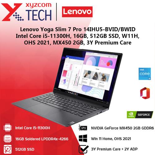 Jual Lenovo Yoga Slim 7 Pro 14IHU5-BVID/BWID i5-11300H,16G,512G, MX450 ...