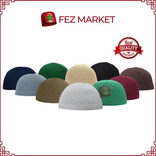 Jual Peci Rajut Nilon Hitam Size XS - 4XL TheKufi Kopiah Kopyah Stretch ...