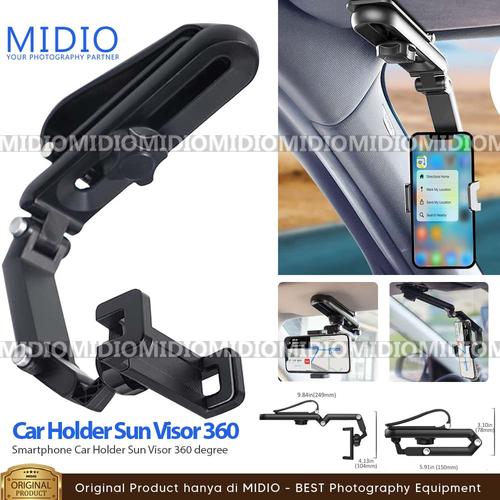 Jual Universal Smartphone Car Holder Sun Visor 360 degree - Jakarta ...