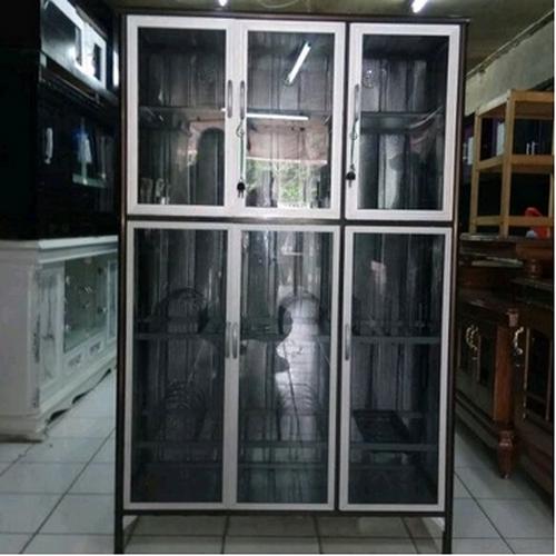 Jual Rack Raak Rak Lemari Kaca Alumunium Baja Ringan Piring Dapur ...