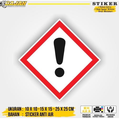 Jual STIKER SIMBOL LABEL K3 Bahan B3 HAZMAT Ghs Iritasi - 10 x 10 cm ...