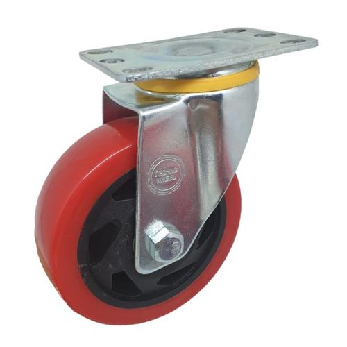 Jual Roda Pu 4 inch / Roda Trolley / Roda Troli Plat Hidup Kapasitas ...