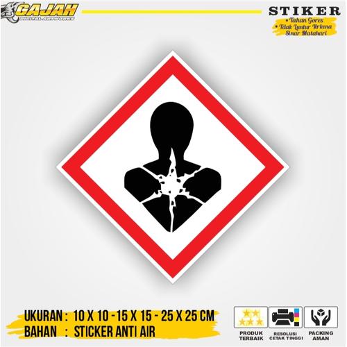 Jual STIKER SIMBOL LABEL K3 Bahan B3 HAZMAT Ghs Karsinogenik - 10 x 10 ...