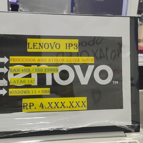 Jual LENOVO IP3 ATHLON SILVER 3050U 4GB SSD 256GB - Kota Surabaya - usaha mandiri komputer ...