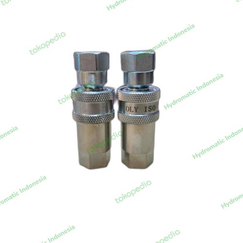 Jual QUICK COUPLER HIDROLIK/COUPLER HIGH PRESSURE 1/4" INCH BSPT ...