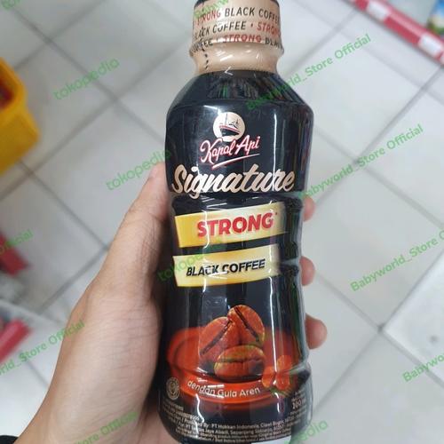 Jual Kapal Api SIGNATURE STRONG BLACK Coffee gula aren kopi botol pet ...