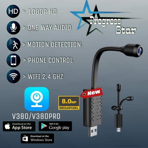 Promo Spy Cam Cctv Mini 8MP V380 Wifi USB IP Camera- Spy Camera USB ...