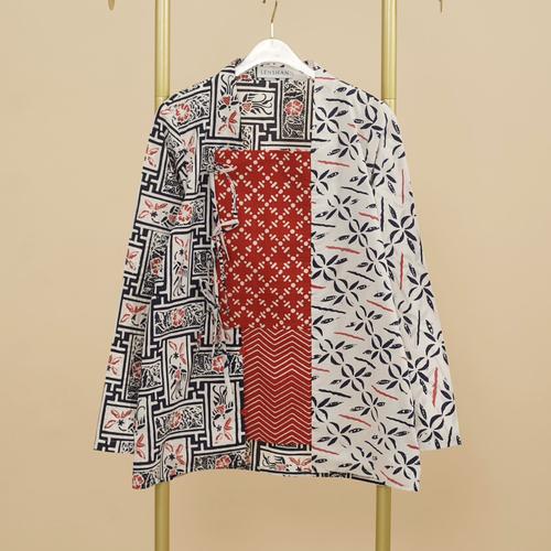 Jual Batik ANDIEN Navy Merah Tangan Panjang - S - Jakarta Timur ...