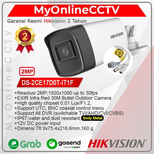 Jual DS-2CE17D0T-IT1F IT3F IT5F Hikvision CCTV Outdoor 2MP Body Besar ...