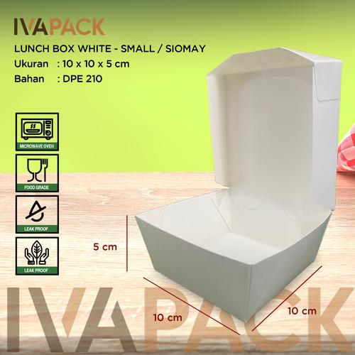 Jual Lunch Box White Paper Kotak Makan Kertas Karton Putih - Small ...
