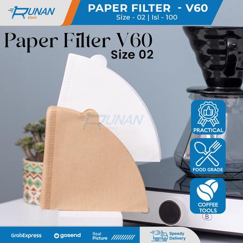 Jual Kertas Filter Kopi V60 02 isi 100 pcs Coffee V60 Paper Filter 2-4 ...