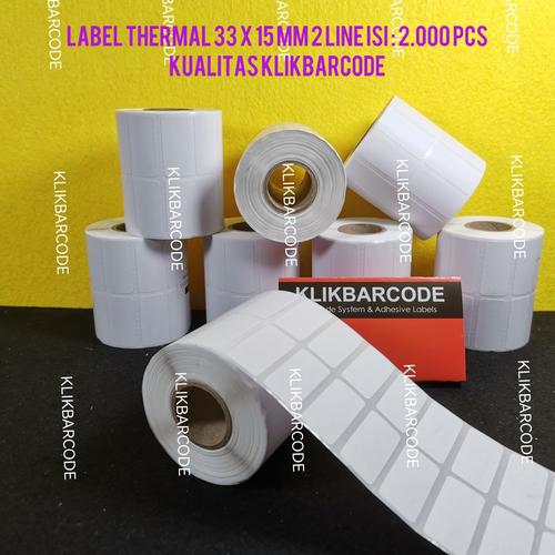 Jual label sticker thermal 33x15,2 kolom,premium topcoat,tidak luntur ...