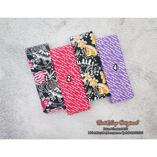 Jual Kain Batik Cap Original Motif Garutan Bunga Warna Merah Kuning ...