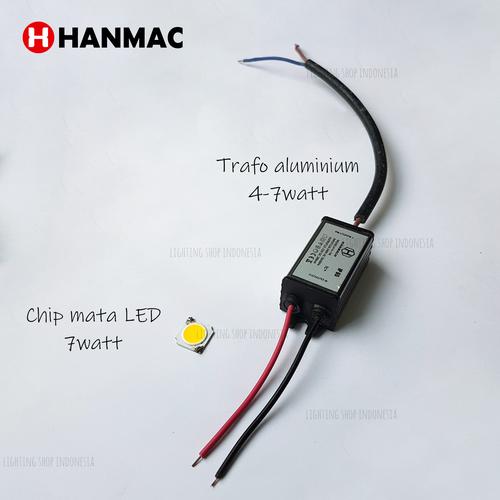 Jual Lampu led mata chip cob 7watt trafo driver 4-7w DC 12-24v 12-23v ...
