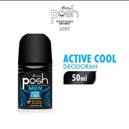 Jual Posh Men Deodorant Roll On 50ml Active COOL Blue / Anti-Perspirant ...