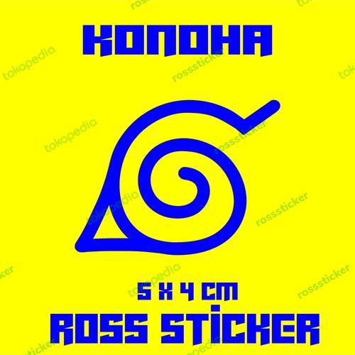 Jual cutting sticker logo karakter anime Naruto, sticker logo konoha ...