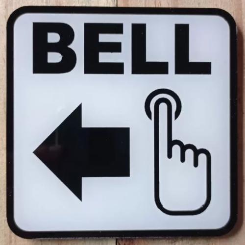 Jual Papan penunjuk bel / Bel sign Acrilyc / Papan bel Akrilik - Putih ...