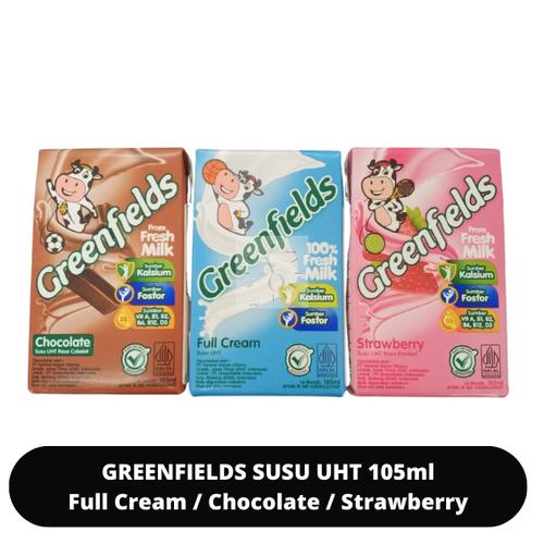 Jual GREENFIELDS Susu UHT 105ml (Chocomalt/Fullcream/Strawberry) - Full Cream - Kota Bekasi ...