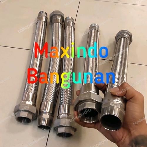 Jual Flexible Hose 1 1/4" Inch 50cm Custom Watermur + Nipple Stainless ...