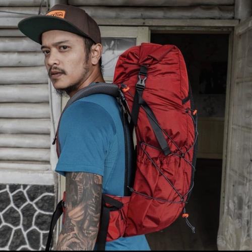 Jual tas gunung backpack ultralight hiking merk triple outdoor - Hitam ...