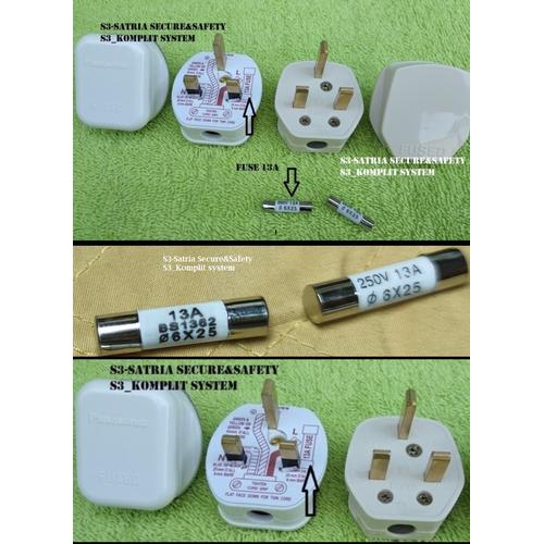 Jual Fuse Keramik 13A Steker AC Sekering 6x25 13 A amper ampere ...