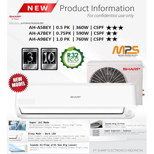 Promo AC Sharp 1/2 PK AH-A5BEY - Std - Pasang+Pipa3mtr - Kota Makassar ...