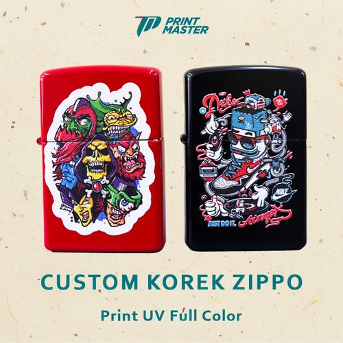 Jual Custom Korek Api / Lighter Zippo Cetak Print UV Design Bebas ...