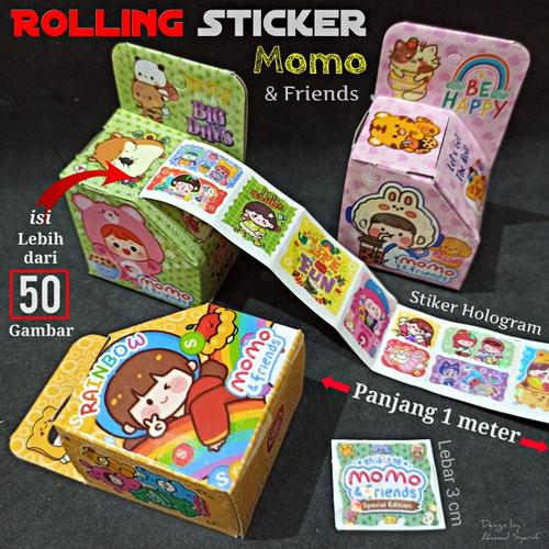 Jual ROLLING STICKER MOMO KARAKTER - GROSIR MAINAN ANAK STIKER HOLOGRAM ...