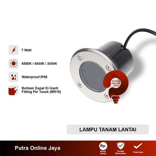 Jual lampu tanam uplight led 7 watt lampu lantai taman waterproof led ...