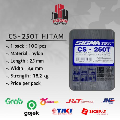Jual Kabel Tis / Cable Ties CS-250T Hitam 25 cm SIGMA ORIGINAL - Jakarta Barat - Jagoan Elektrik ...