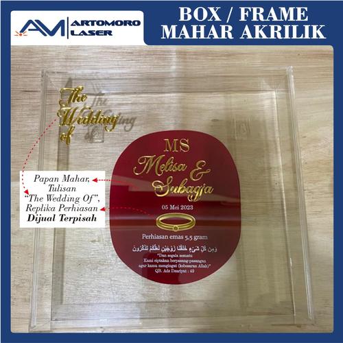 Jual box mahar akrilik kotak tutup sliding custom akrilik bening ...