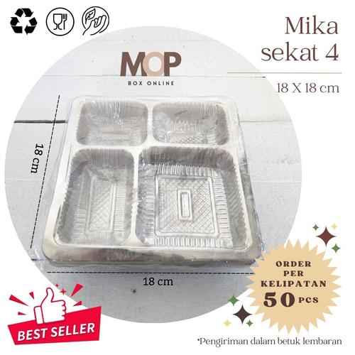 Jual Mika Sekat 18x18 Mika 20x20 Mika 22x22 Mika Kotak Nasi Mika Putih ...