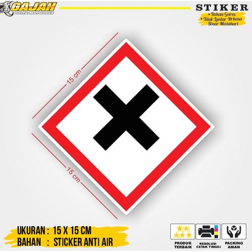 Jual Stiker Safety K3 Simbol Label Limbah B3 Hazmat Berbahaya - 15 x 15 ...