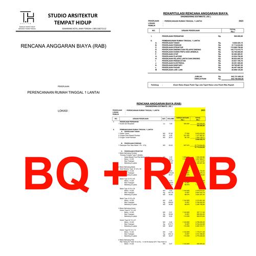 Jual Rencana Anggaran Biaya | Bill of Quantity | Backup Volume Material - BQ+RAB - Kota Semarang ...