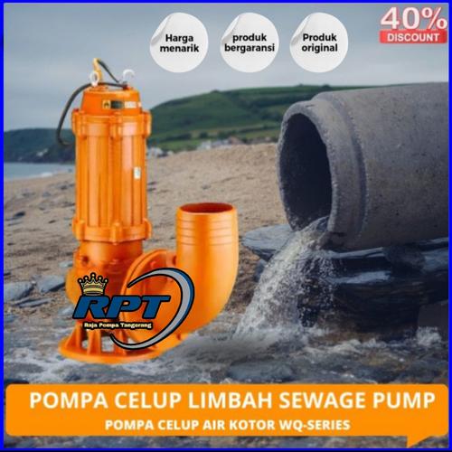 Jual MESIN POMPA AIR CELUP KOTOR HISAP LUMPUR 2" 4HP 3Phase 15kubik/jam ...